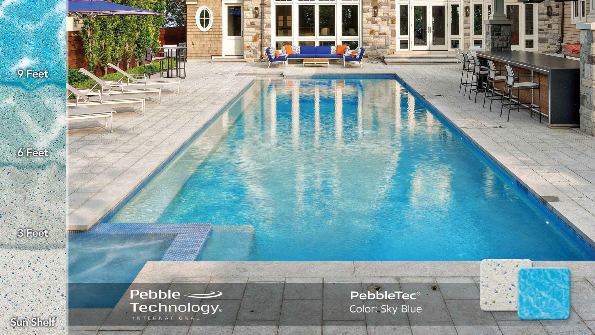 Sky Blue - PebbleTec Pool Finishes